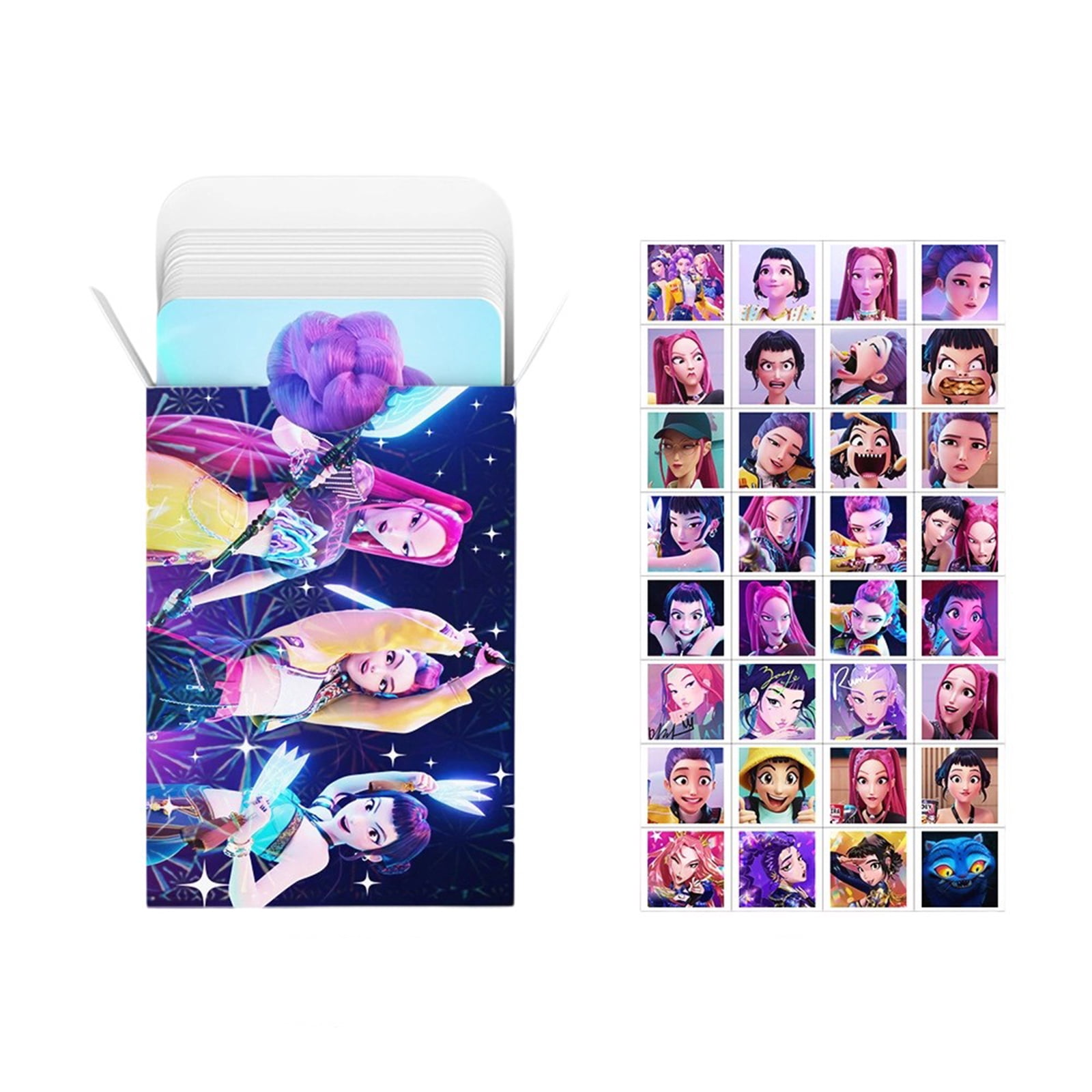 Kpop Demon Hunters Holographics Cartoon Flash Cards,Huntrix ...