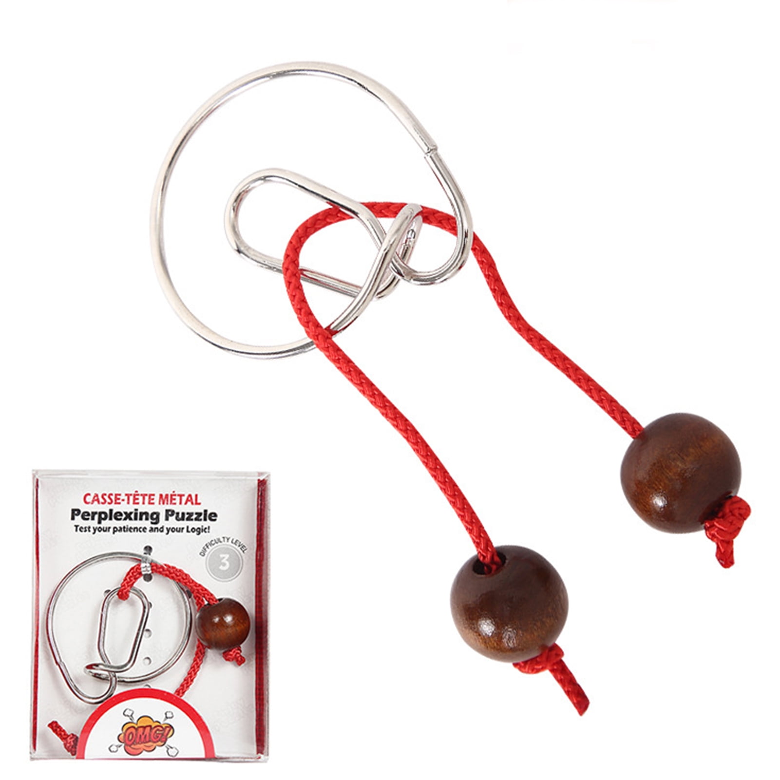 Perplexing Puzzle Metal Wire Puzzle Key Puzzle Brain Teasers Games Iq ...