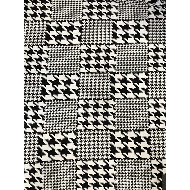 Big and Small houndstooth Print on Polyester Spandex Fabric - Walmart.com