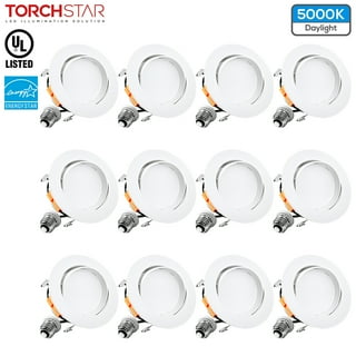 Luxrite 3 Inch Gimbal LED Recessed Light, 5CCT Selectable 2700K-5000K ...