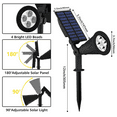 2-Pack Warm White Solar Spotlights 180-Degree Adjustable Angle Outdoor ...