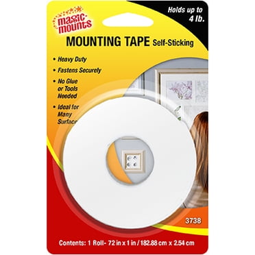 Magic Mounts Removable Magic Mounting Tape, 1" x 48", 6 Rolls - Walmart.com