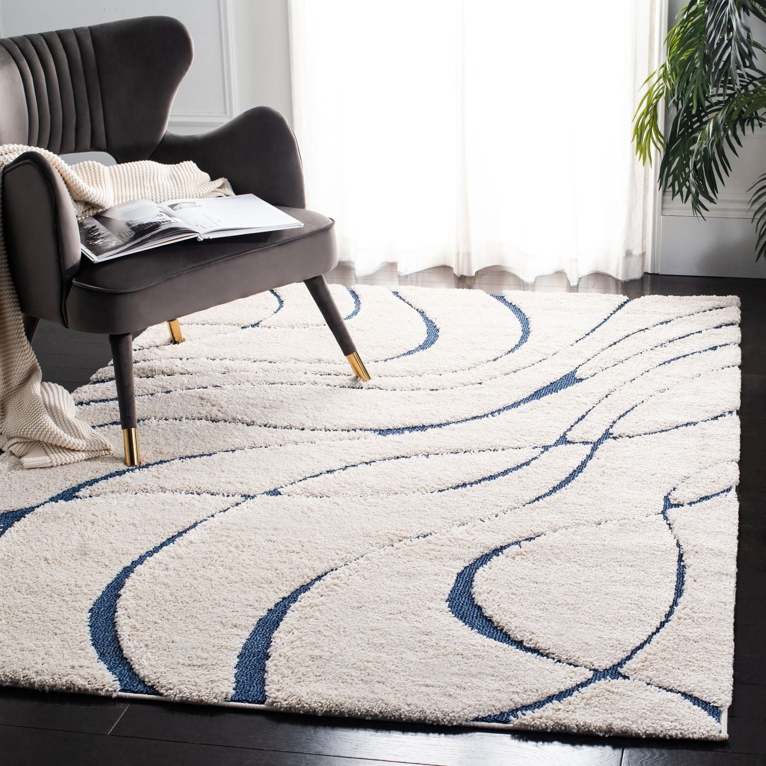 Click here for Safavieh Florida Tamzen Abstract Shag Area Rug 6 F... prices