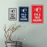 Signs ByLITA Portrait Round Eye & Face Hazard Sign (Brushed Silver ...