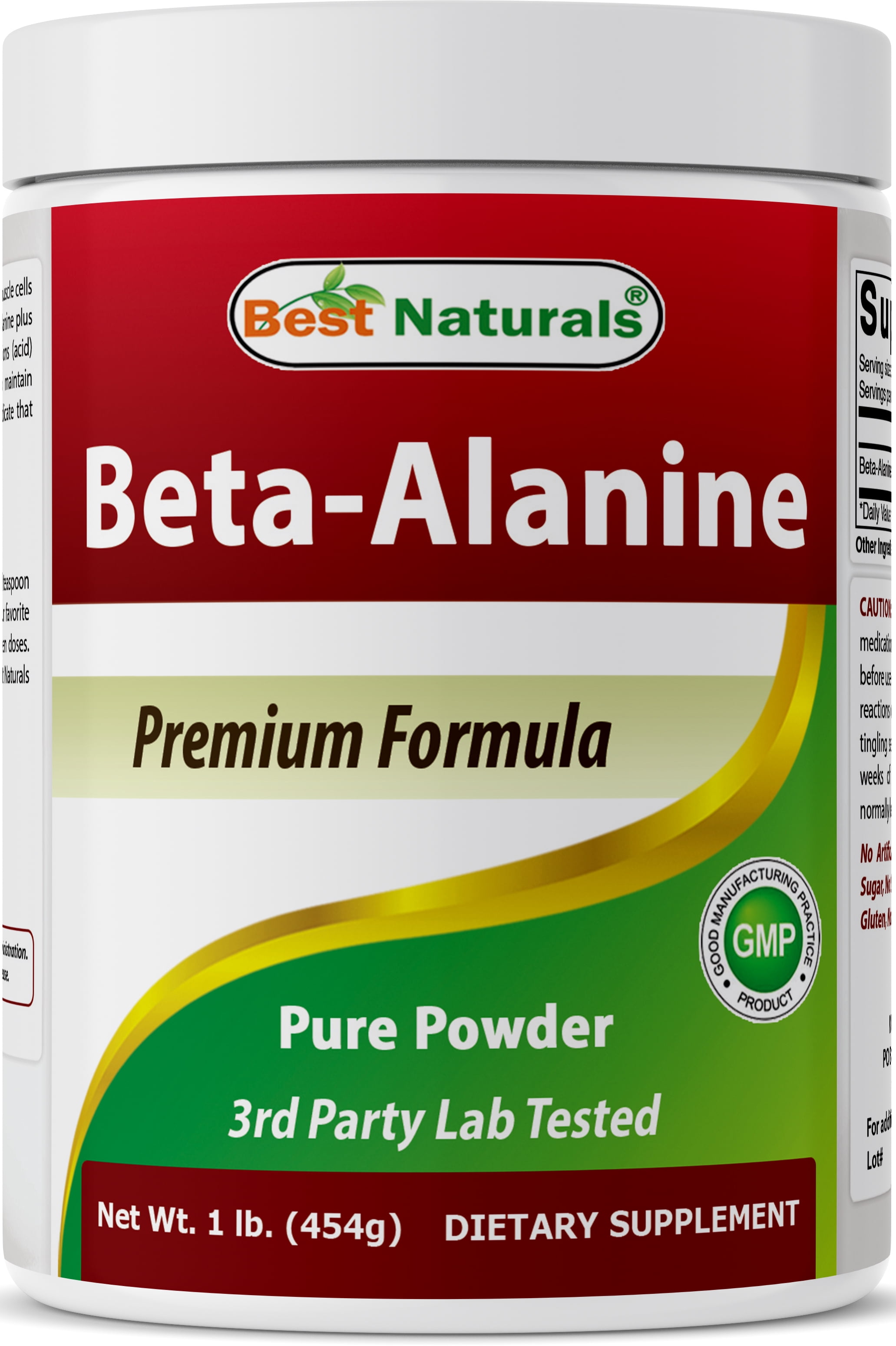 2 Pack Best Naturals Beta Alanine 1 Lb Pure Powder - Walmart.com