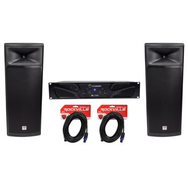 Sound Town Professional PA System Set with 15" Full Range PA Speakers ...