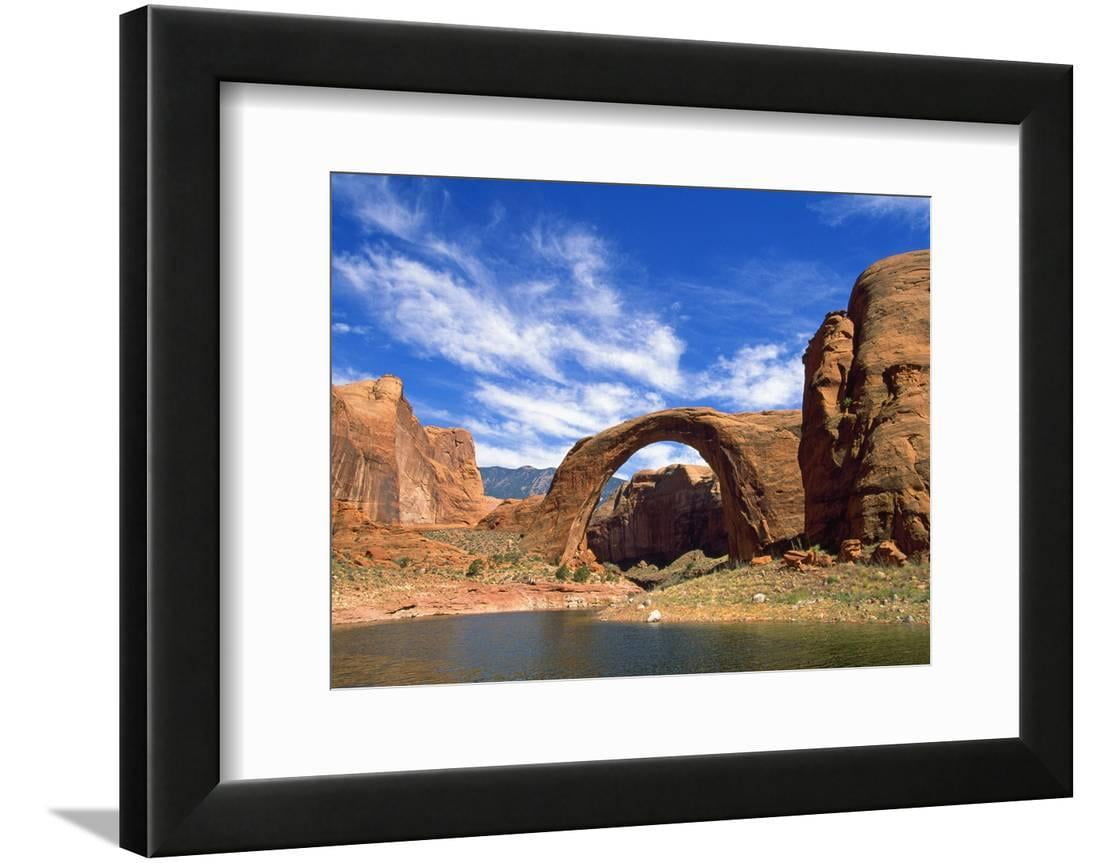 View of Rainbow Bridge, Lake Powell, Utah, USA Framed Print Wall Art By ...