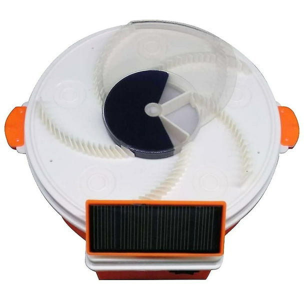 Solar Powered Electric Flies Luring Trap Device Mute Rotating Pests ...