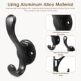 Austok 10 Pcs Coat Hook Wall Mount with Screws Heavy Duty Wall Coat ...
