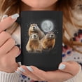 Three Groundhog Moon Groundhog Day 3 Groundhog Head Coffee Mugs ...