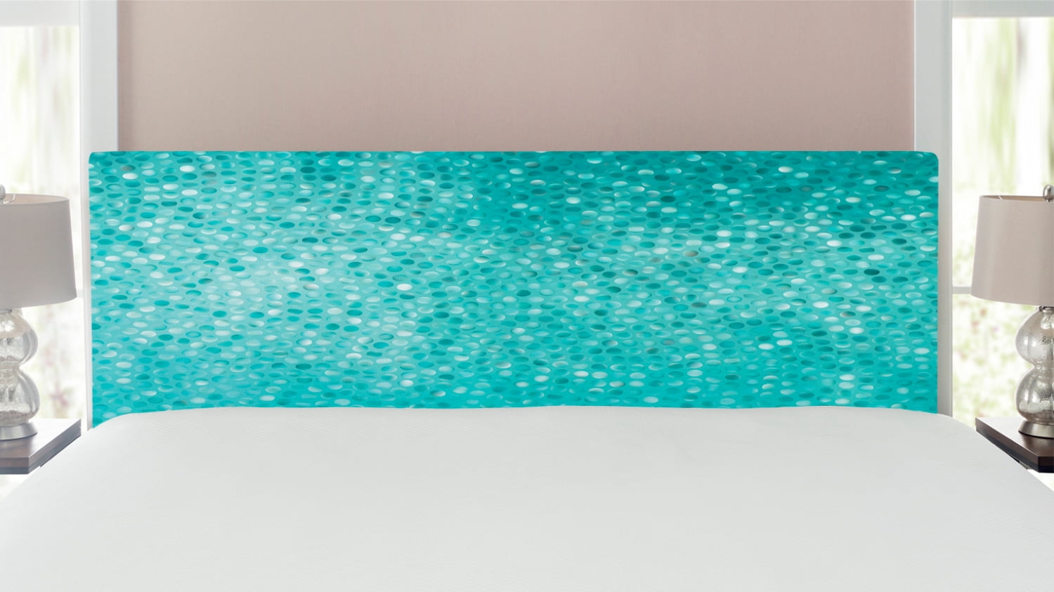 Turquoise Headboard, Small Dot Tiles Shape Simple Classical Creative ...