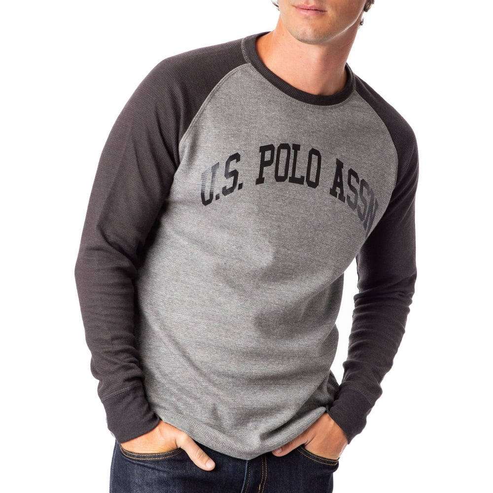 U.S. Polo Assn. - U.S. Polo Assn. Men's Raglan Sleeve Thermal Crew Tee ...