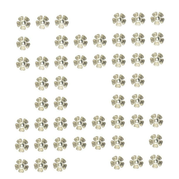 50Pcs Filigree Lotus Flower Bead Caps 8mm Jewellery Craft DIY Finding ...