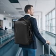 65L Expandable Vacuum Compression Travel Backpack, TSA Lock, Water ...