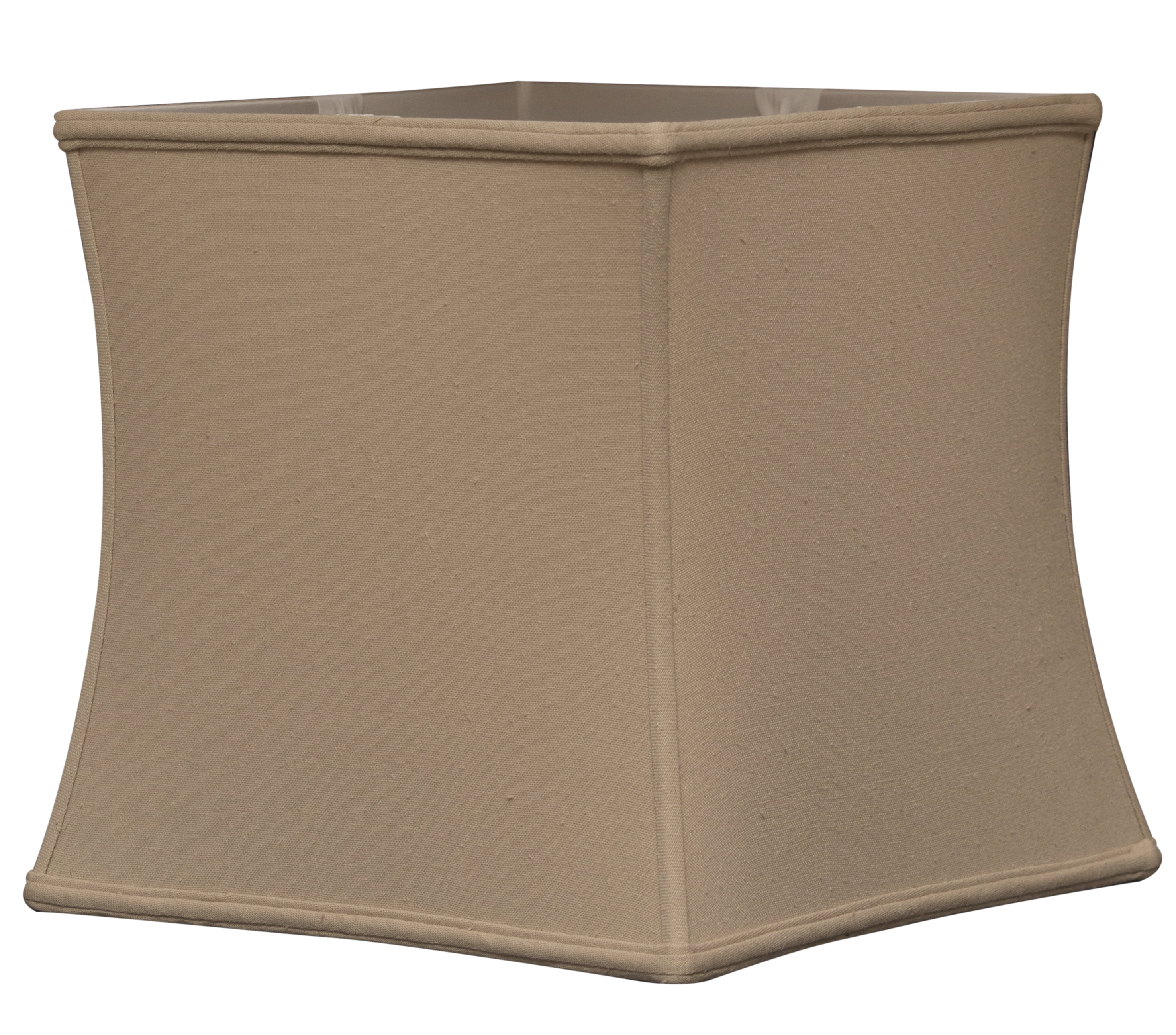 Royal Designs 15" Square Cube Bell Lamp Shade Linen Beige - Walmart.com
