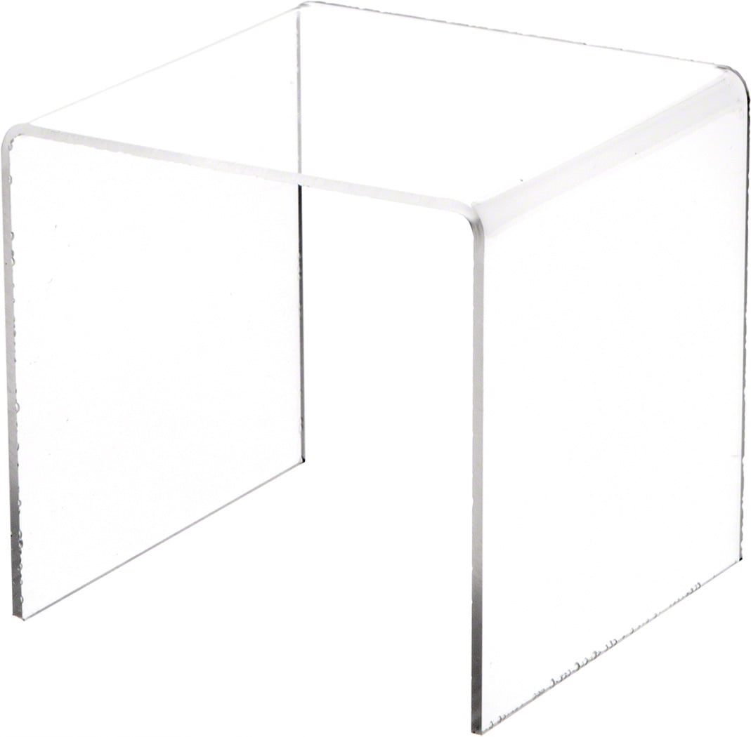 Plymor Clear Acrylic Square Display Riser, 5" H x 5" W x 5" D (1/8 ...
