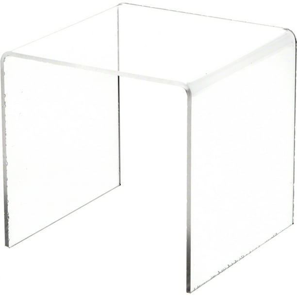 Plymor Clear Acrylic Square Display Riser, 5" H x 5" W x 5" D (1/8 ...