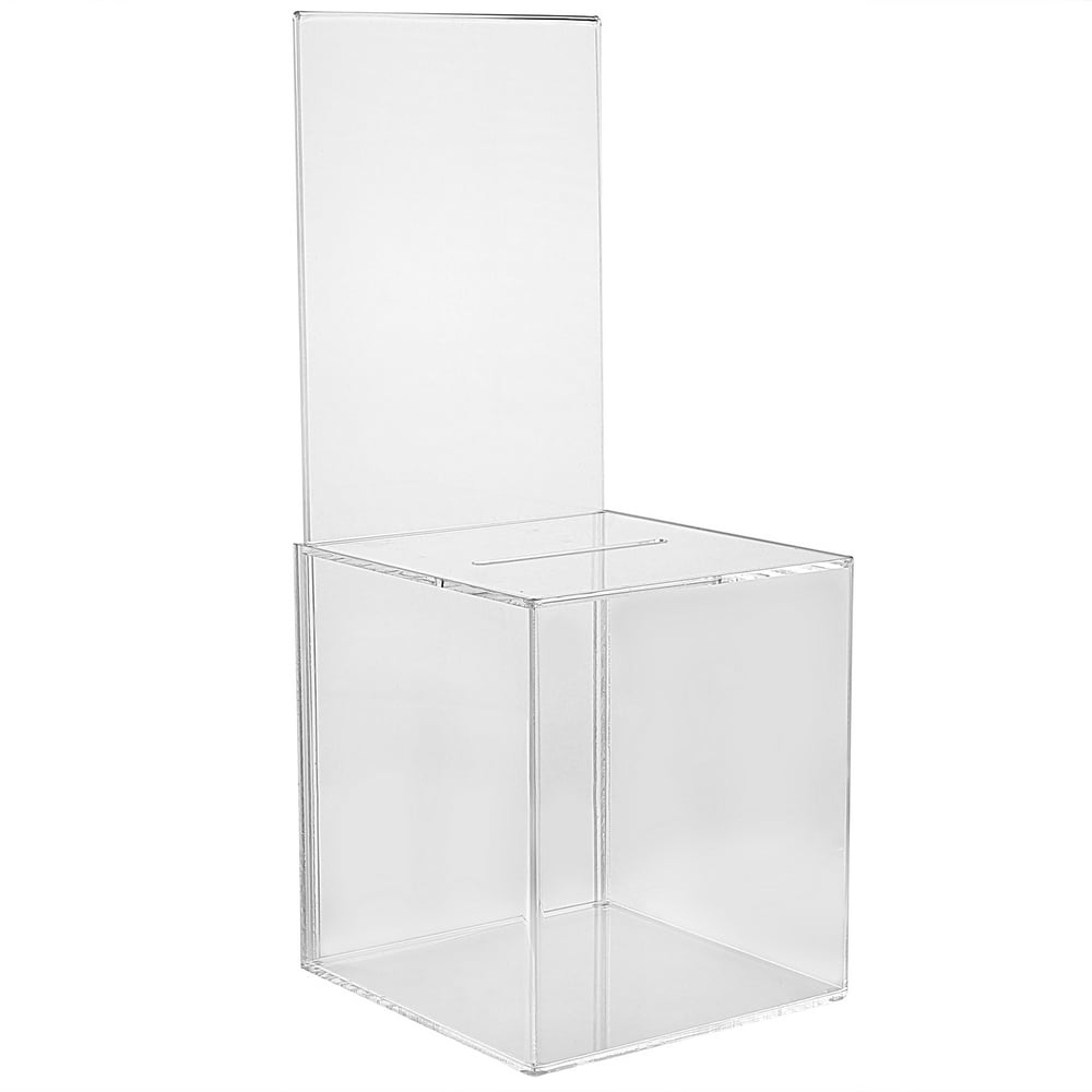 MCB Clear acrylic Mini Ballot Box , Ticket Box ,Coin Collector ,Tip ...