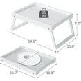 Bamboo Bed Tray Table with Folding Leg, Breakfast in Bed Tray for ...