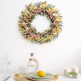 Baoblaze Lavender Wild Flowers Wreath Artificial Door Wreath Home Decor ...