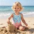 Swimsuits for Girls One Piece Square Neck Sleeveless Bow Detail Ice ...