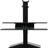Lorell Sit-to-Stand Electric Desk Riser, Adjustable Height, Black ...