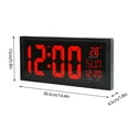 Digital Wall Clock Large Display with Time Date Temperature LED Digital ...