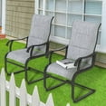 Nuu Garden Gray Outdoor Patio Dining Chairs Set of 2 with High Back and ...