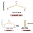 2 PC Foldable Travel Hangers with Anti-Slip Clips, Hidden Retractable ...