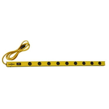 Prime PB800012 12 Outlet 4' Black Metal Power Strip W/6' Cord - Walmart.com