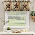 2 Pack Rustic Brown Red Star Valance for Window Barn Farmhouse Vintage ...