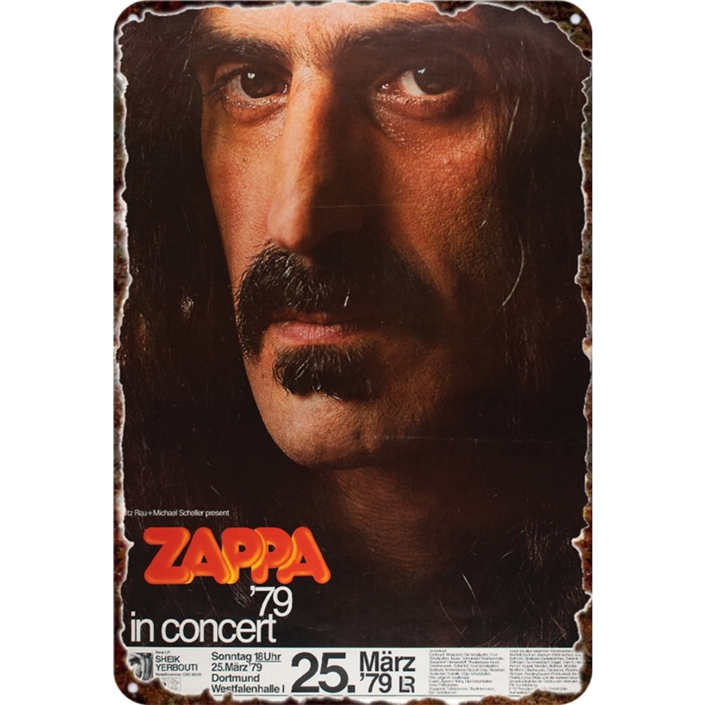 Placa de metal vintage de hierro, Frank Zappa, pintura rectangular ...