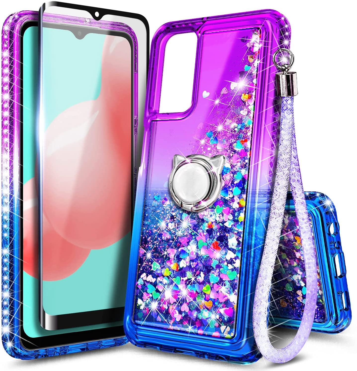 Nagebee Case for Samsung Galaxy A53 5G with Tempered Glass Screen Protector (Full Coverage ...