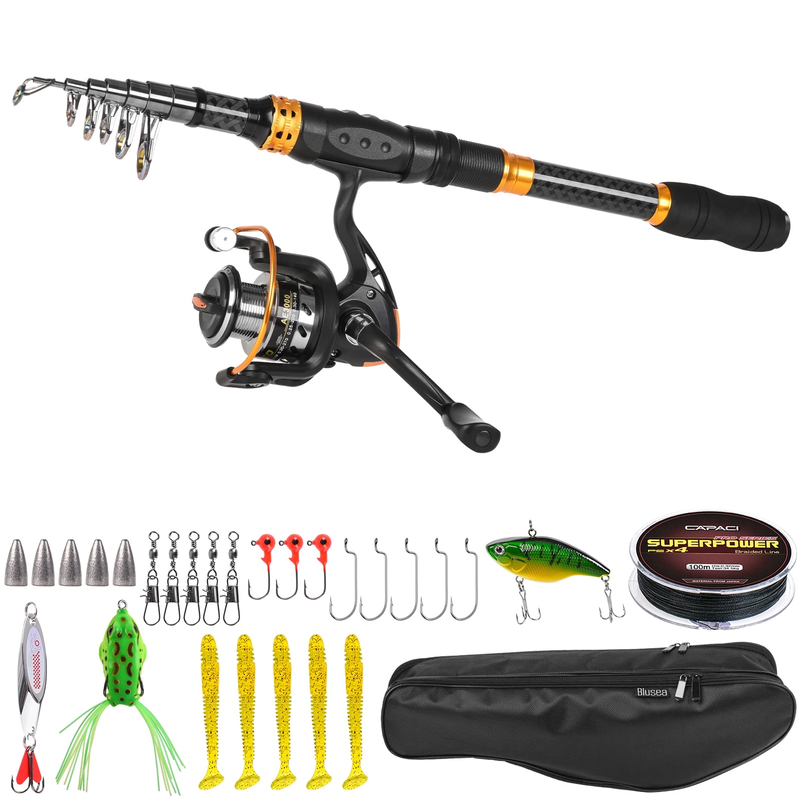 Click here for Blusea Portable Carbon Fiber Fishing Kit With Tele... prices
