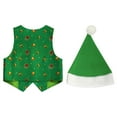 Elf for Kids Christmas Prints Costome Party Vest+Hat Warm Thick Cute ...