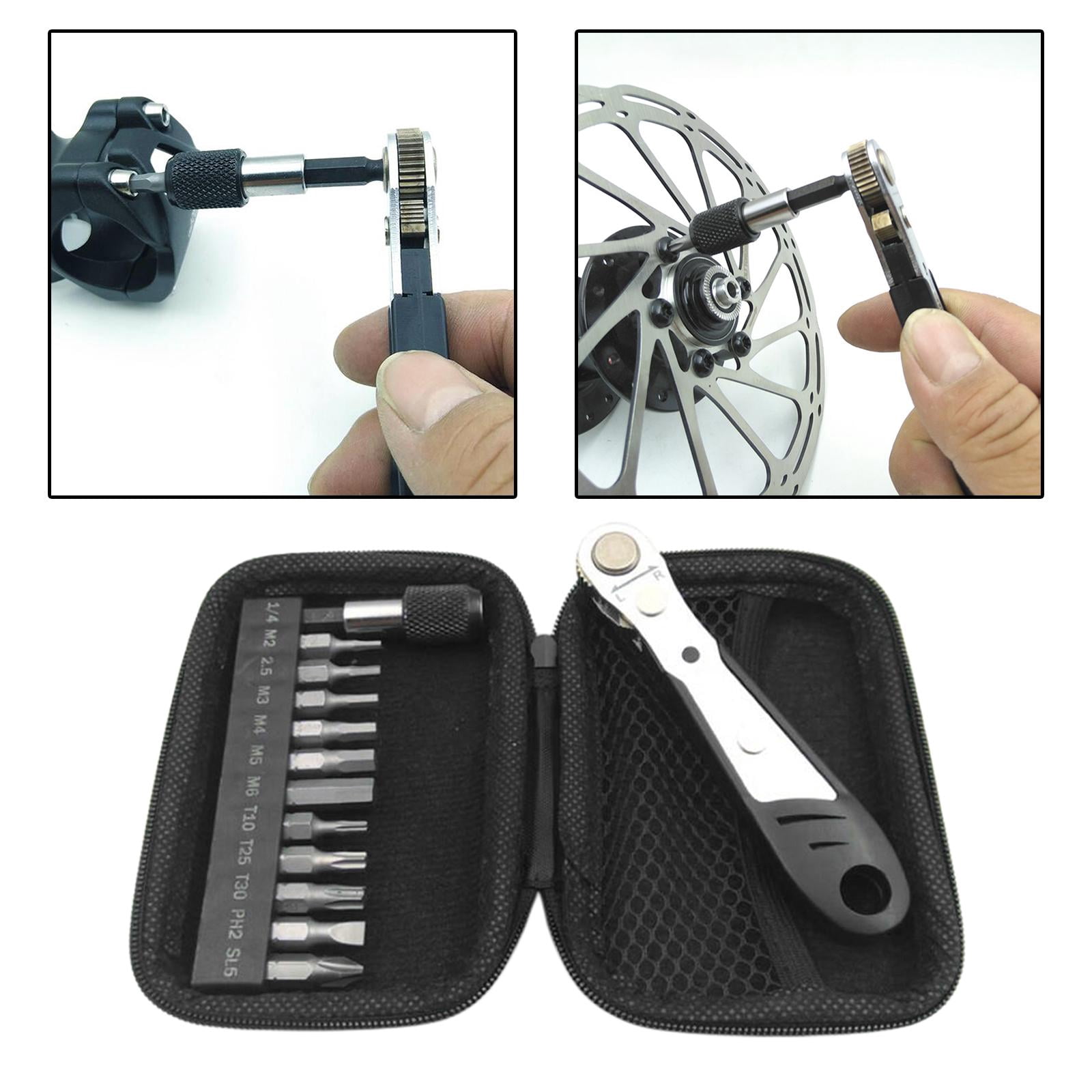 Reveible Socket Ratchet Wrench Bike Repairing Tools Accessory