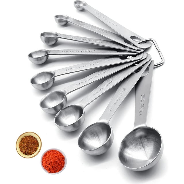 Stainless Steel Measuring Spoons Set, Small Measuring Spoon Metal ...