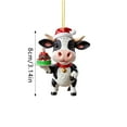 2D Cow Ai Pendant，Cow Figurine Hanging Ornament For Home Farmhouse ...