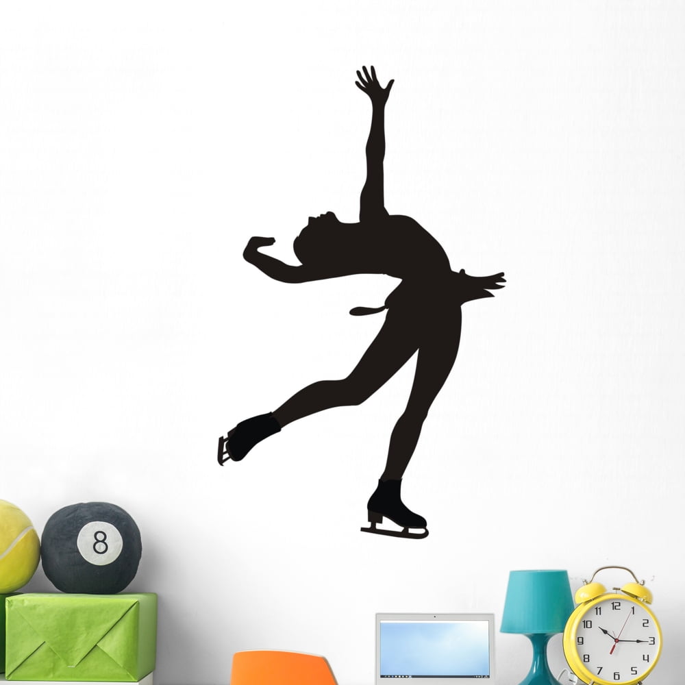 Figure Skating Wall Decal Sticker, Wallmonkeys Peel & Stick Vinyl ...