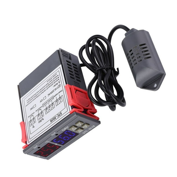 Termostato De Control De Temperatura, Controlador De Temperatura, Medidor De Humedad Con Sensor ...