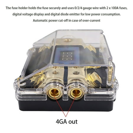 Car 1 in 2 out Fuse Holder Audio Circuit Protection Amplifier Stereo ...