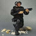 JUNWELL Black 1/6 Soldier Action Figure Model 12 Inch Realistic Army ...