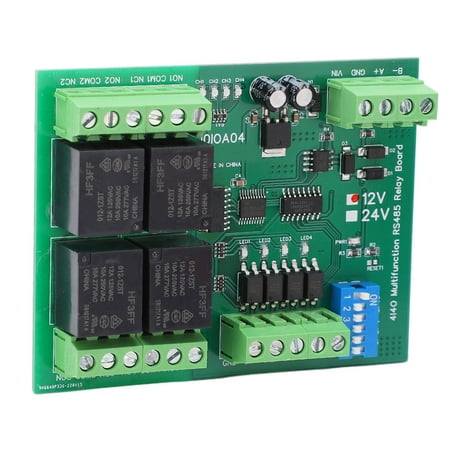 4 Channel Relay Module, DC 12V Relay Board Support 64 Devices Parallel ...