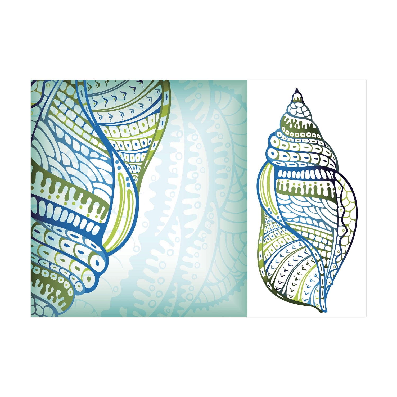 Ambesonne Seashells Jigsaw Puzzle, Seashell Ornate Motifs, Heirloom ...