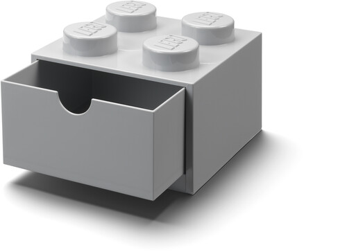 LEGO Desk Drawer Stackable Storage with 4 Knobs, in Grey - Walmart.com