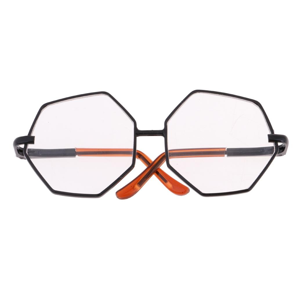 Gafas de terre de gafas hexagonales con montura negra de moda | Walmart ...