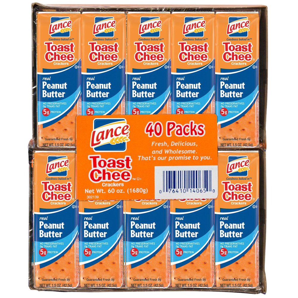 Product of Lance Toast Chee Peanut Butter and Cheese Crackers, 40 pk./1 ...
