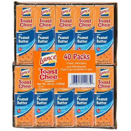 Product of Lance Toast Chee Peanut Butter and Cheese Crackers, 40 pk./1 ...