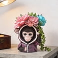 NEXAVKPR Unique Cartoon Design Resin Flower Pot Ideal For Gift And Home ...