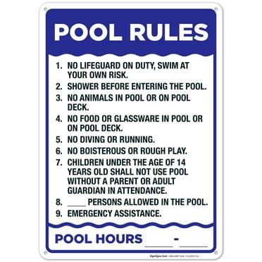 No Diving - Pool Area Sign - Walmart.com